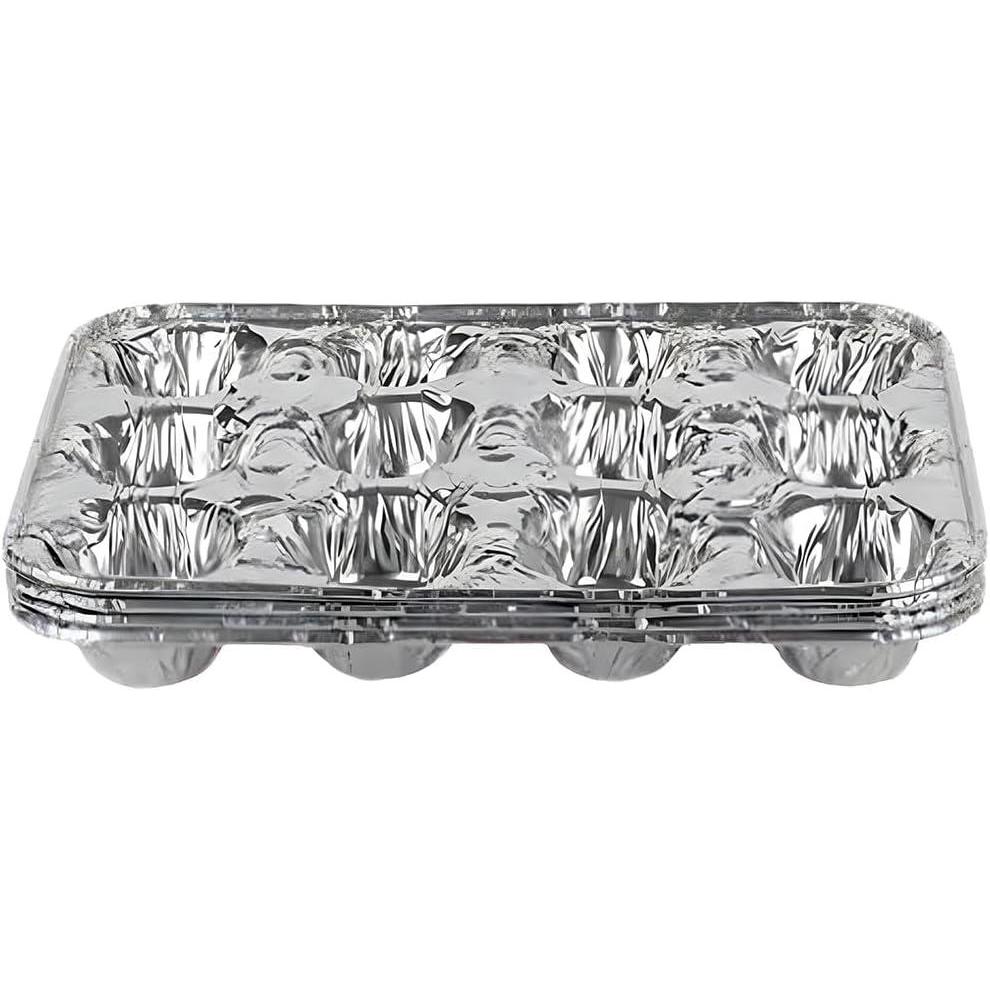 PARTY BARGAINS 6-Cup Aluminum Muffin Pans – 40 Pack, Standard Size ...